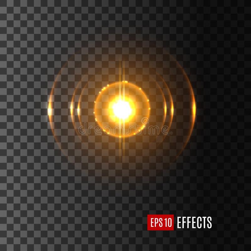 Light Shine in Flash Lens Flare Effect Vector Icon Stock Vector ...