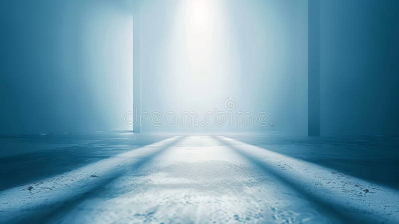 A Light Shines through a Dark Room Stock Photo - Image of winter, room ...