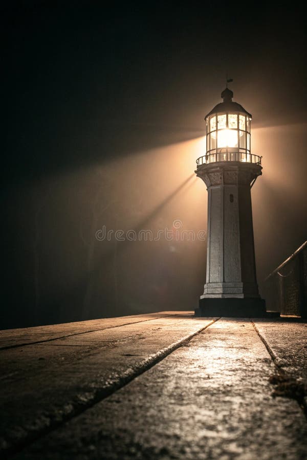 A Light Shining on a Dark Background, Creating a Sense of Depth and ...