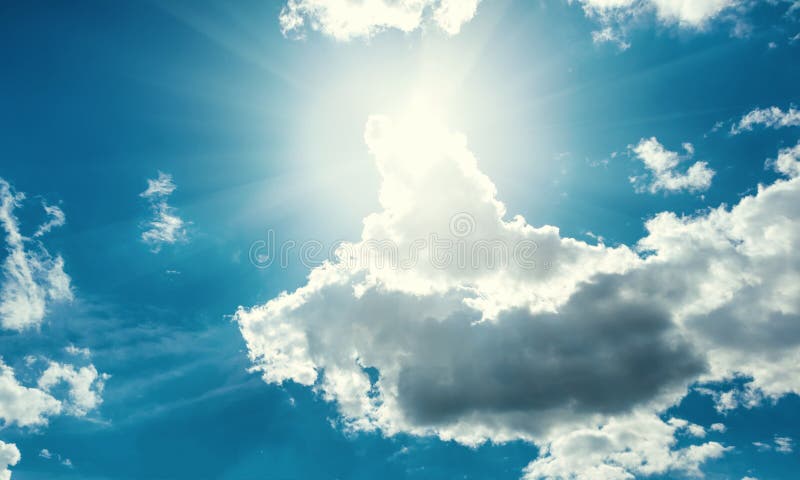 Rays Light Shining Down Sky Cloud Stock Photos - Free & Royalty-Free ...