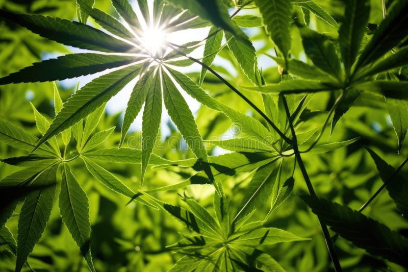 Light Shining through Leaf Structures of a Medicinal Plant Stock Photo ...