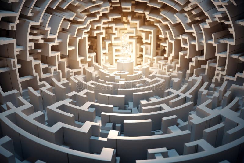 Light Shining Maze Background Generative Ai Stock Photo - Image of maze ...