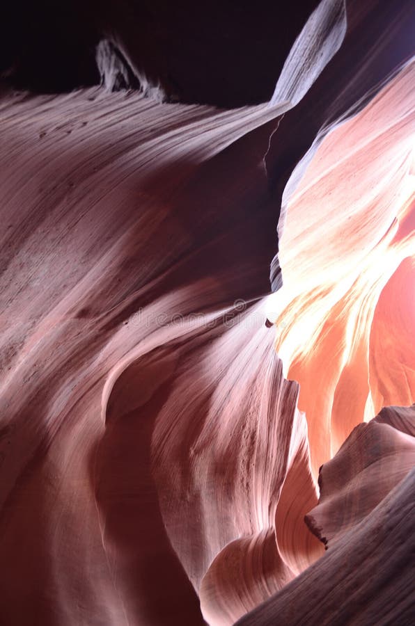 Light Shining through the Red Rock Canyon Walls Stock Image - Image of ...