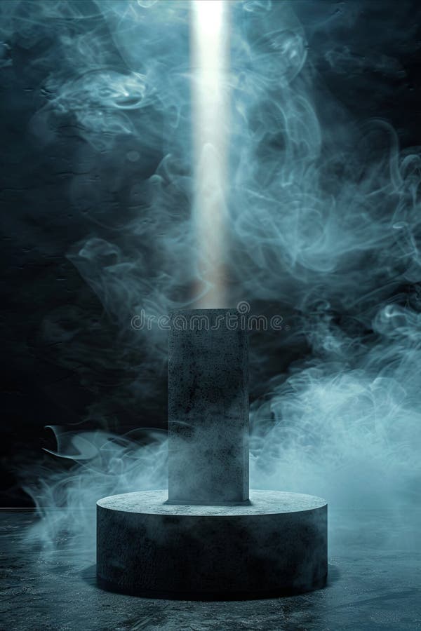 A Light Shining through Smoke Stock Photo - Image of light, pillar ...