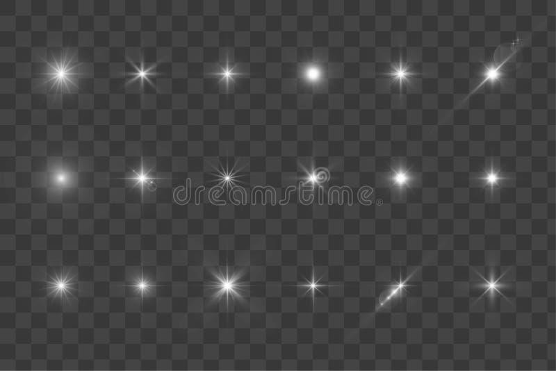 Shining Star Light Rays Glowing Particles. Vector Special Effect on a ...
