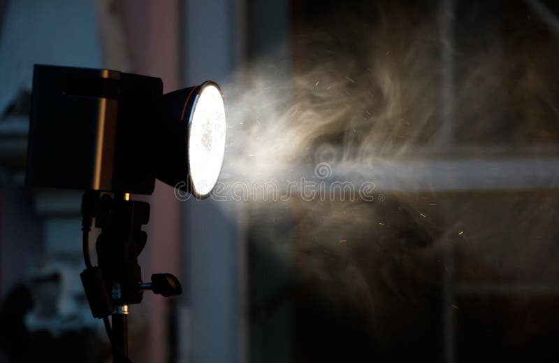 A Light is Shining on a Window, Creating a Blurry Effect Stock Photo ...