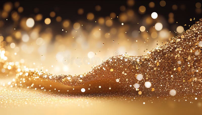 Light Shiny Golden Glitter Background Stock Illustration - Illustration ...