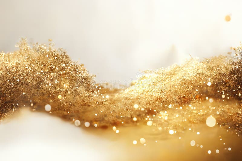 Light Shiny Golden Glitter Background Stock Photo - Image of dust ...