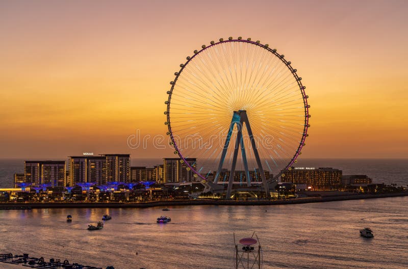 Ain Dubai Observation Wheel on Bluewaters Island in Jumeirah Stock ...