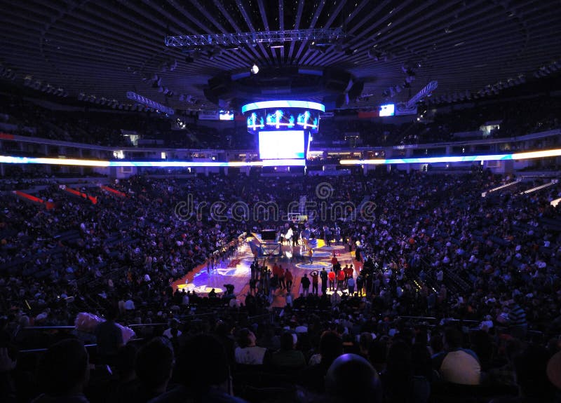 Light Show Goes on during Warriors Intro Editorial Photo - Image of ...