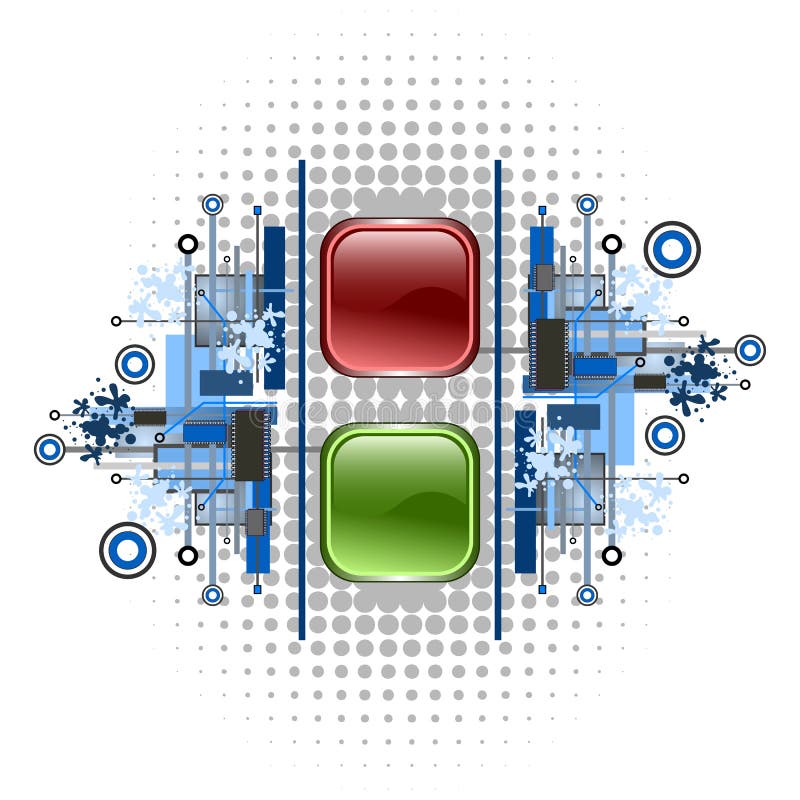 Light Signal, Red and Green Buttons Stock Vector - Illustration of ...