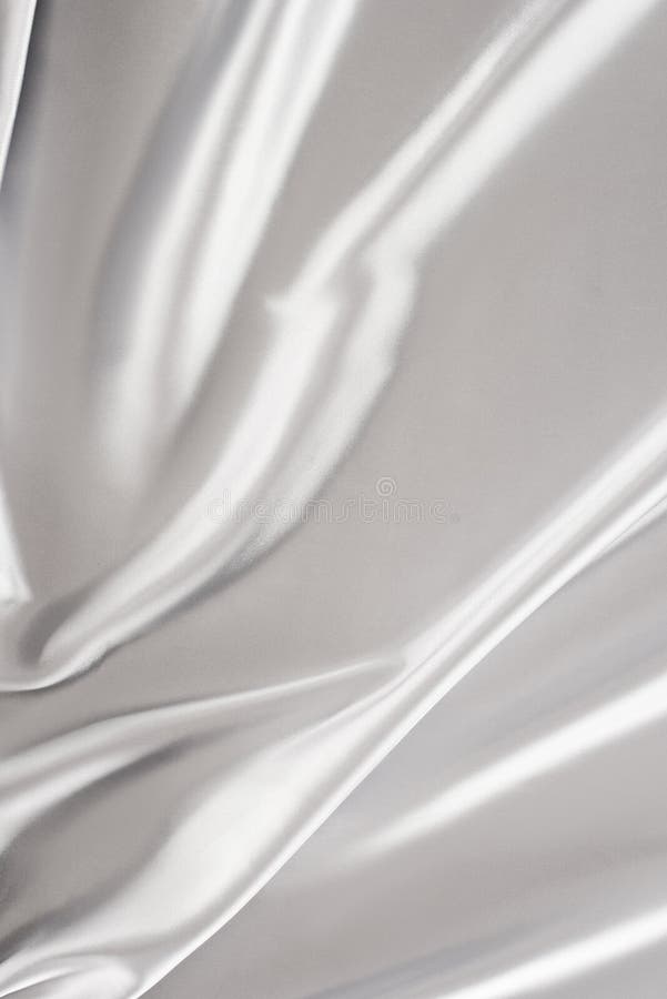 Silver shiny silk fabric stock photo. Image of smooth - 129533930
