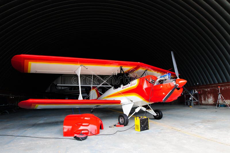 Light Single-engine Aircraft on the Runway Editorial Stock Image ...