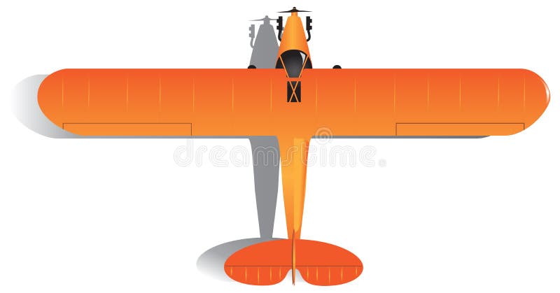 Light Single-engine Plane. Isolated on a White. Stock Illustration ...