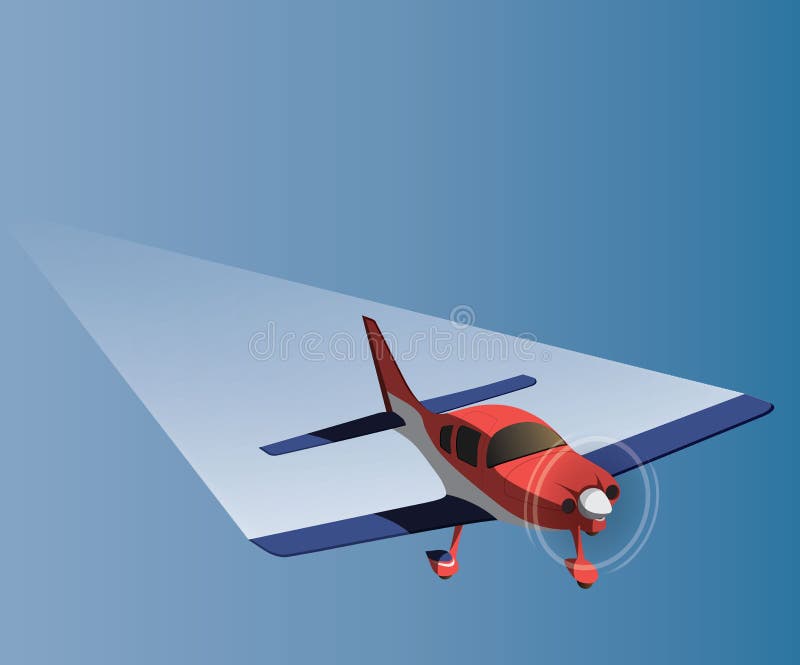 Light Single Engine Airplane Stock Illustration - Illustration of ...