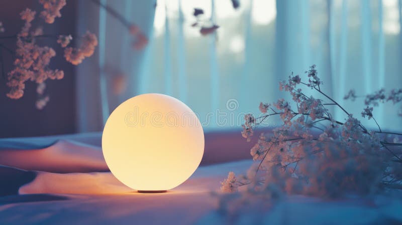 A Light Sitting on a Bed, Perfect for Use in Bedroom Scenes or Interior ...