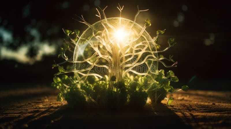 A Light that is Sitting on a Table. AI Generative Image. Stock ...