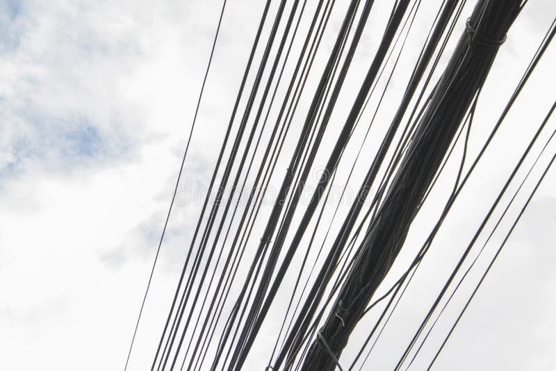 Light and Sky Background Cables Stock Photo - Image of design, cable ...