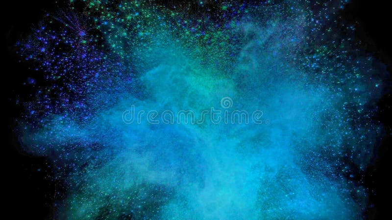Light Sky Blue Colorful Powder Explosion Colored Cloud Dust Explode on ...