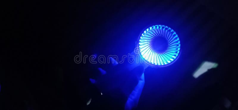 The Light of a Small Flashlight in the Darkness Stock Image - Image of ...