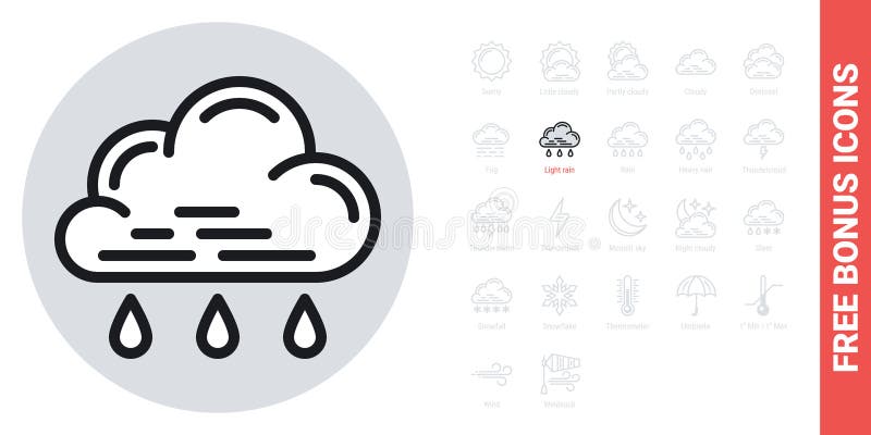 Light Raindrops Weather Background Stock Vector - Illustration of ...