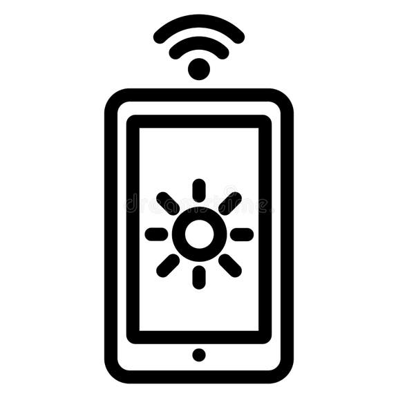 Light Smart Control Icon, Outline Style Stock Vector - Illustration of ...