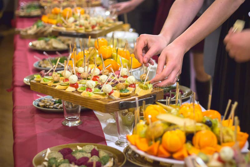 Light snacks on the buffet stock image. Image of bright - 106556489