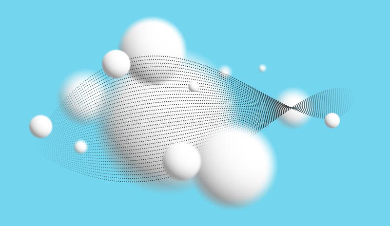Light and Soft 3D Defocused Spheres with Particles Wave Flow Vector ...
