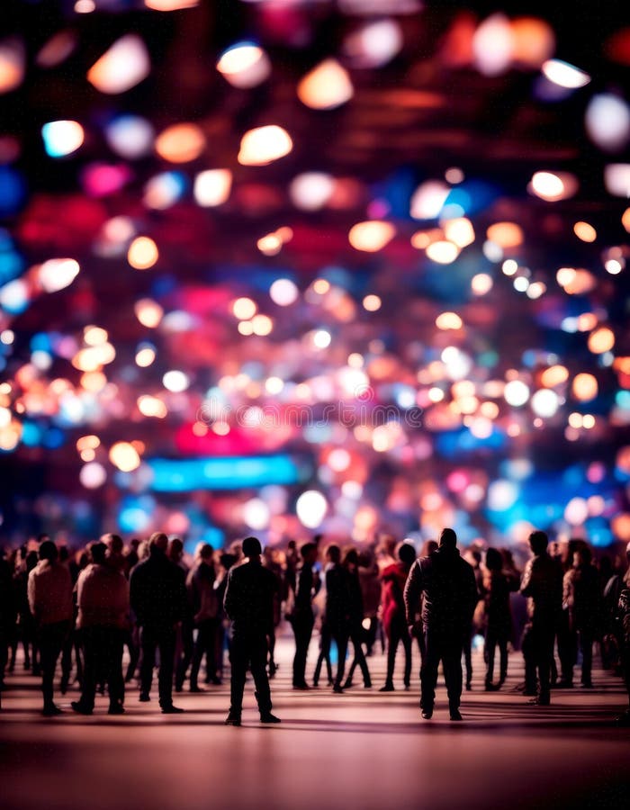 Light Soft Sharpened Colorful Blurred Glow Stage Crowd Colourful Lights ...