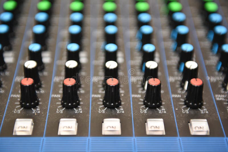 Light and Sound Control Panel Stock Image - Image of controls, desk ...