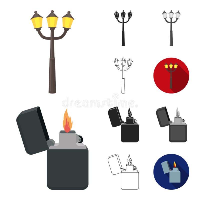 Light Source Cartoon,black,flat,monochrome,outline Icons in Set ...