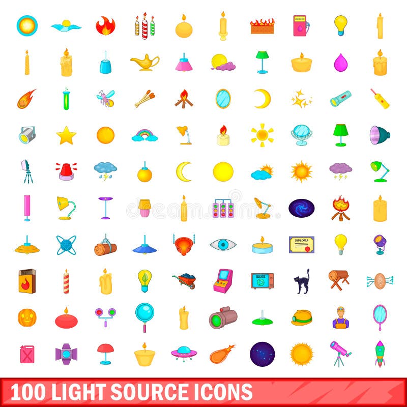 Light sources icons stock vector. Illustration of graphic - 208007337