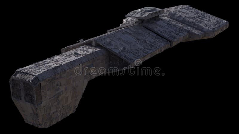 Battle Cruiser Leaving Orbit Stock Illustration - Illustration of alien ...