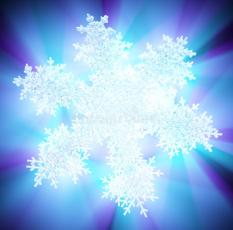 Light Spectrum, Icy Snowflake Stock Illustration - Illustration of ...