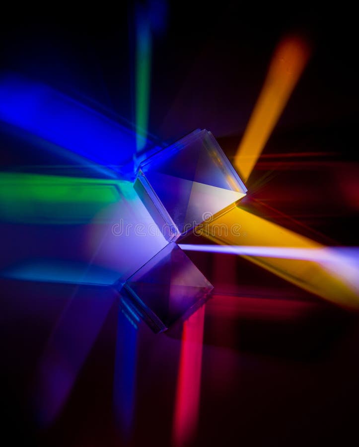 The Light Spectrum Reflected from a Crystal Cube Stock Image - Image of ...