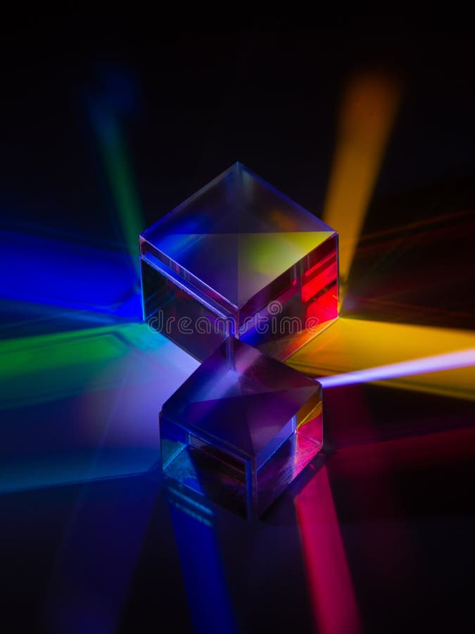 The Light Spectrum Reflected from a Crystal Cube Stock Image - Image of ...