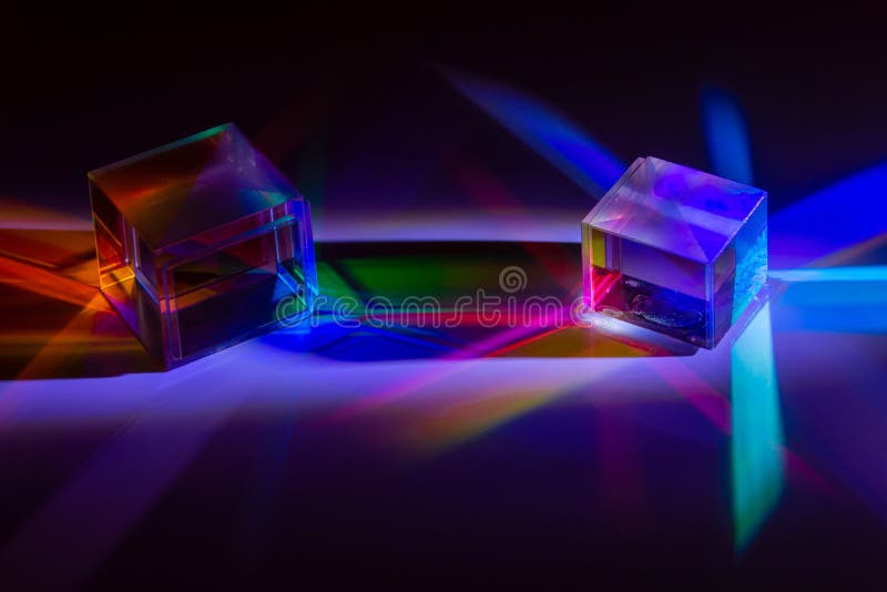 The Light Spectrum Reflected from a Crystal Cube Stock Photo - Image of ...