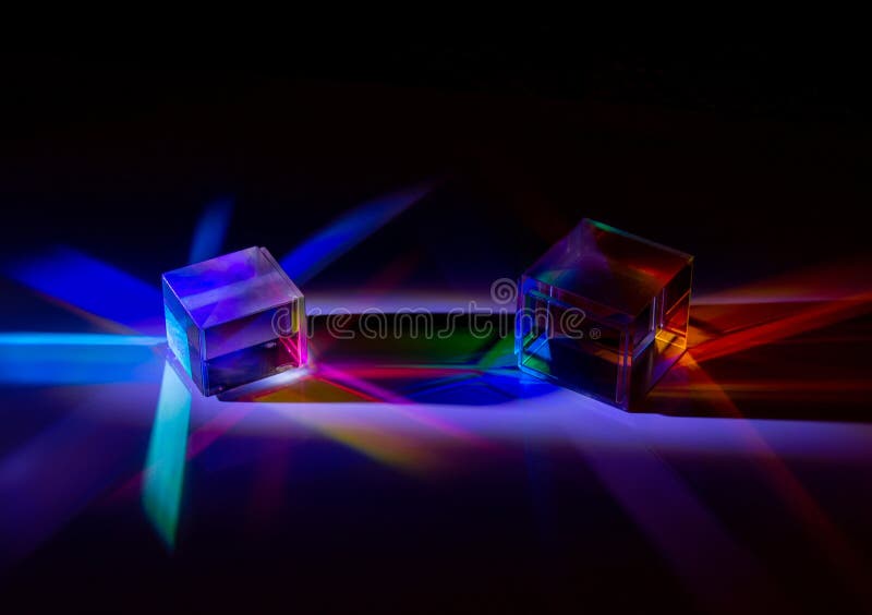The Light Spectrum Reflected from a Crystal Cube Stock Photo - Image of ...