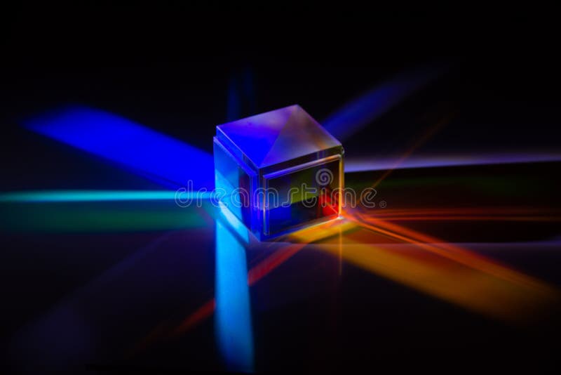 The Light Spectrum Reflected from a Crystal Cube Stock Photo - Image of ...
