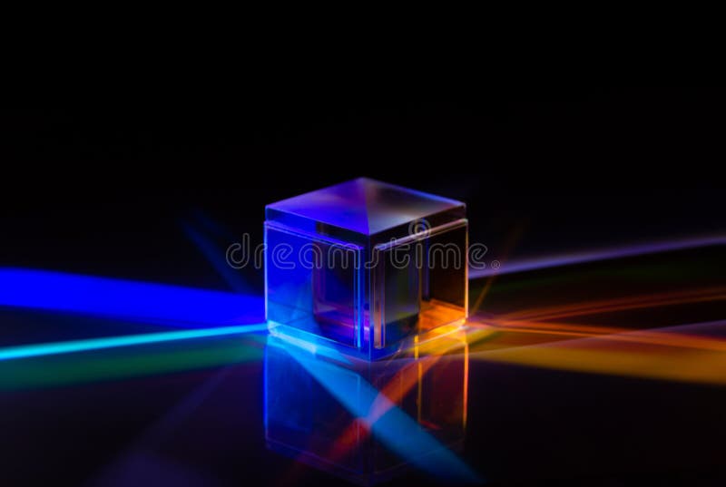The Light Spectrum Reflected from a Crystal Cube Stock Photo - Image of ...
