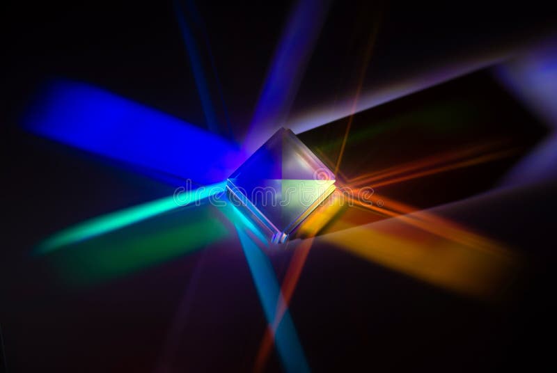 The Light Spectrum Reflected from a Crystal Cube Stock Photo - Image of ...