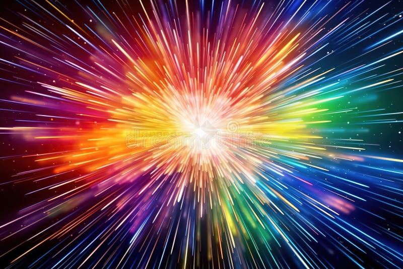 Light Speed Advance Progress or Encounter Concept Illustration. AI ...