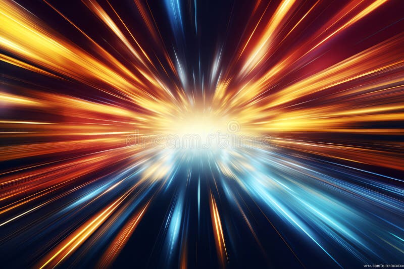 Light Speed Concept, AI Generated Stock Illustration - Illustration of ...