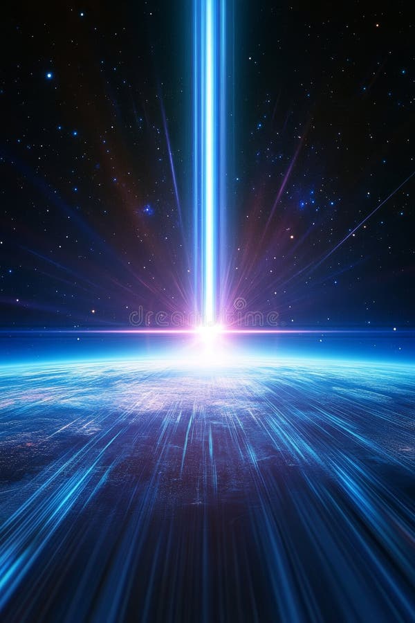 Light Speed through Hyperspace Warp, Abstract Technology Background ...
