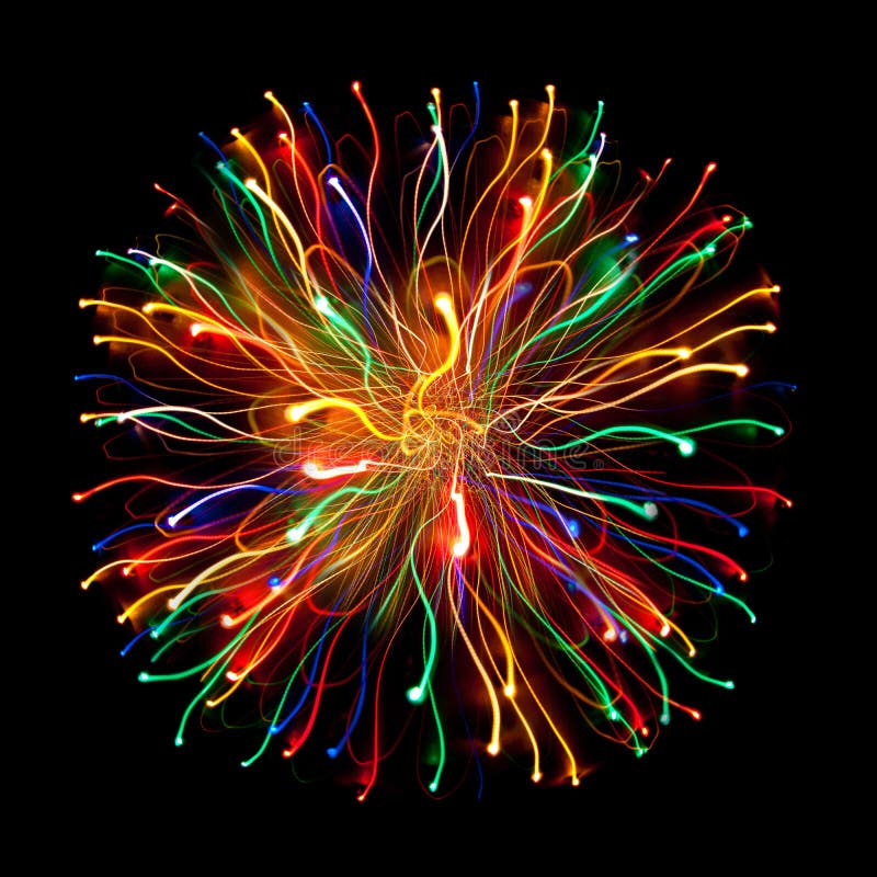 Firework Light Sphere Saluting Stock Photo - Image of fireball ...