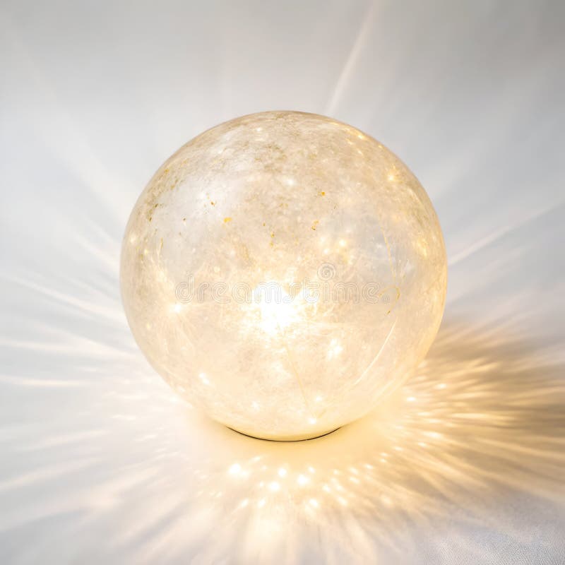 Light Sphere Effect Isolated on White Background Stock Illustration ...