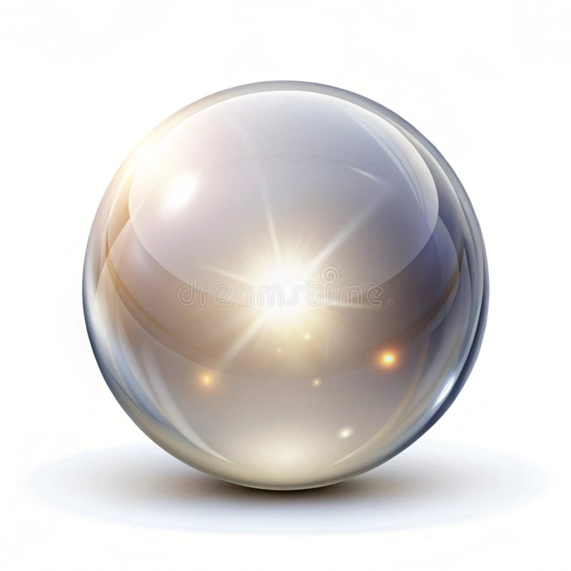 Light Sphere Effect Isolated on White Background Stock Image - Image of ...
