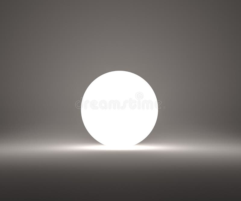 Light Sphere in the Studio. 3d Illustration Stock Illustration ...