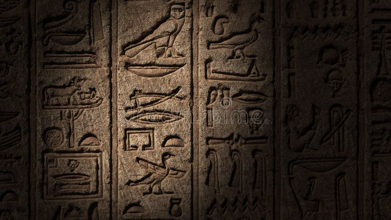 Light Spot Moving on Egypt Hieroglyphics Stock Video - Video of history ...