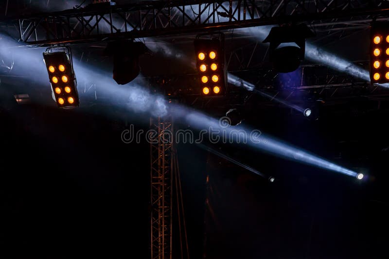 Light of Spotlight Equipment during the Performance Stock Image - Image ...